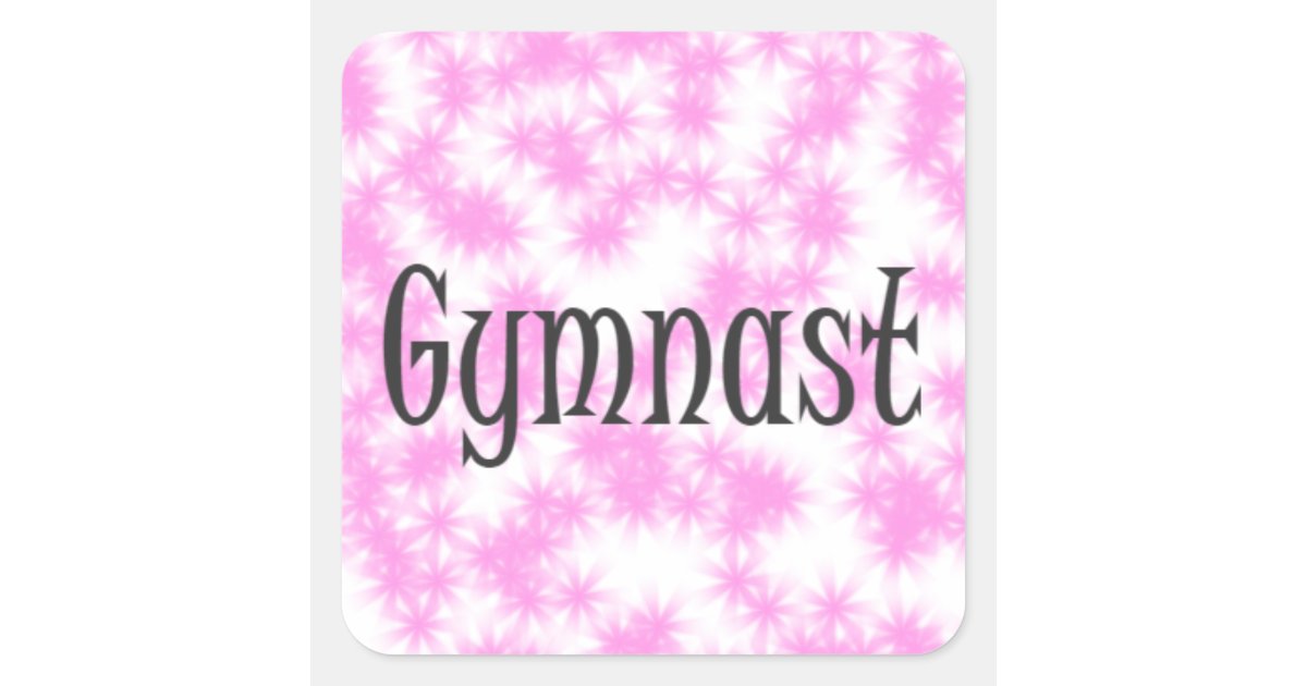 Gymnast Square Sticker | Zazzle