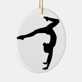 Gymnast Stag Handstand Gifts Ceramic Ornament | Zazzle