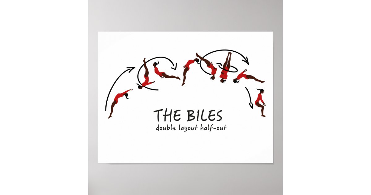 Gymnastic tumbling move - the Biles Poster | Zazzle