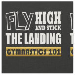 I LOVE GYMNASTICS RAINBOW GYMNAST GIRL DESIGN FABRIC | Zazzle