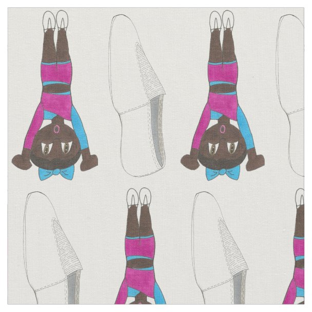 Gymnastics Acro Acrobatics Tumbling Girl Gymnast Fabric | Zazzle