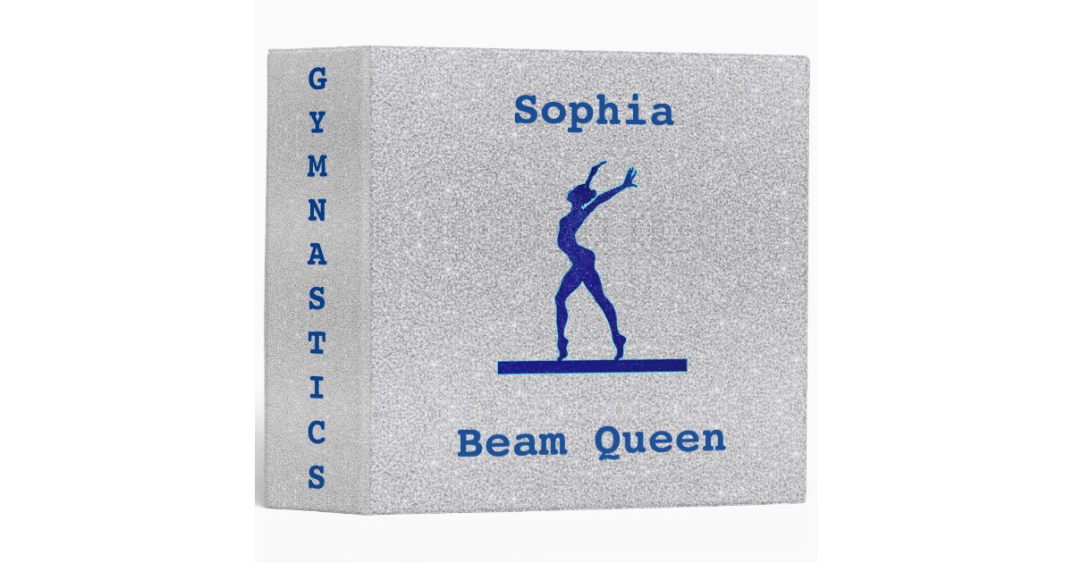Gymnastics "Beam Queen" Personalized School Binder | Zazzle
