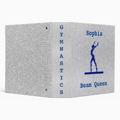 Gymnastics "Beam Queen" Personalized School Binder | Zazzle