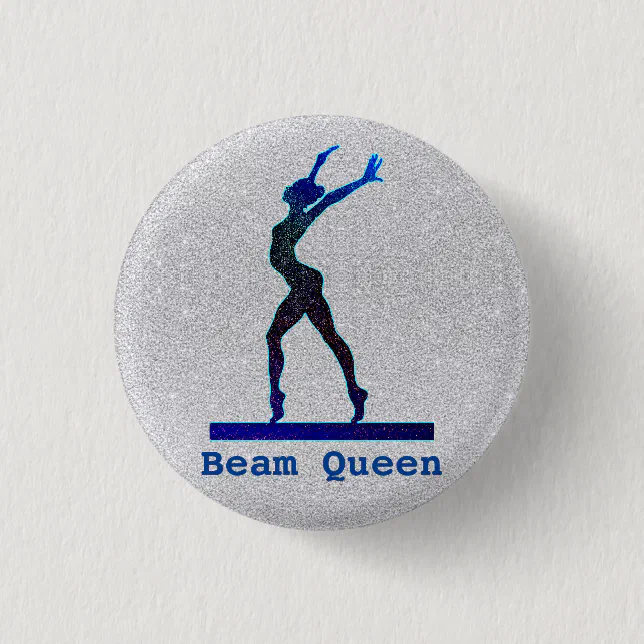 Gymnastics Beam Queen Pin Buttons for Gymnast | Zazzle