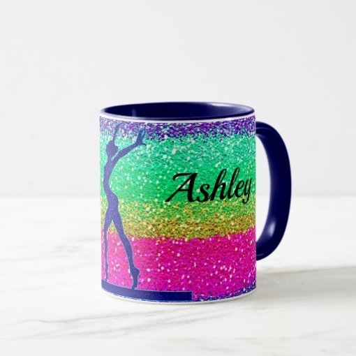 Gymnastics Beam Sparkle Mug | Zazzle