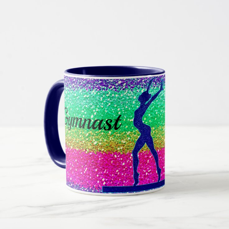 Gymnastics Beam Sparkle Mug | Zazzle
