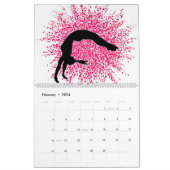 Gymnastics Blue Dots Calendar | Zazzle