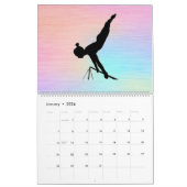 Gymnastics Blue Dots Calendar | Zazzle