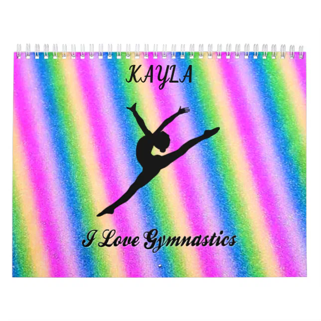 GYMNASTICS COLORFUL CALENDAR PERSONALIZED 2022. | Zazzle