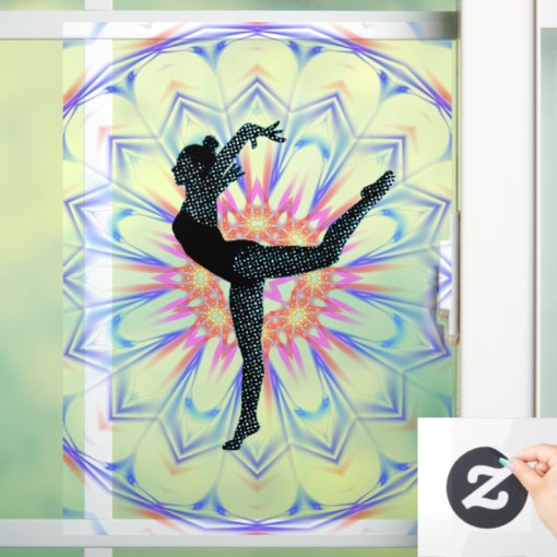 Gymnastics / Dance Abstract Window Cling | Zazzle