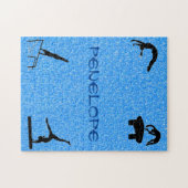 Gymnastics Events Blue Sparkle Puzzle | Zazzle
