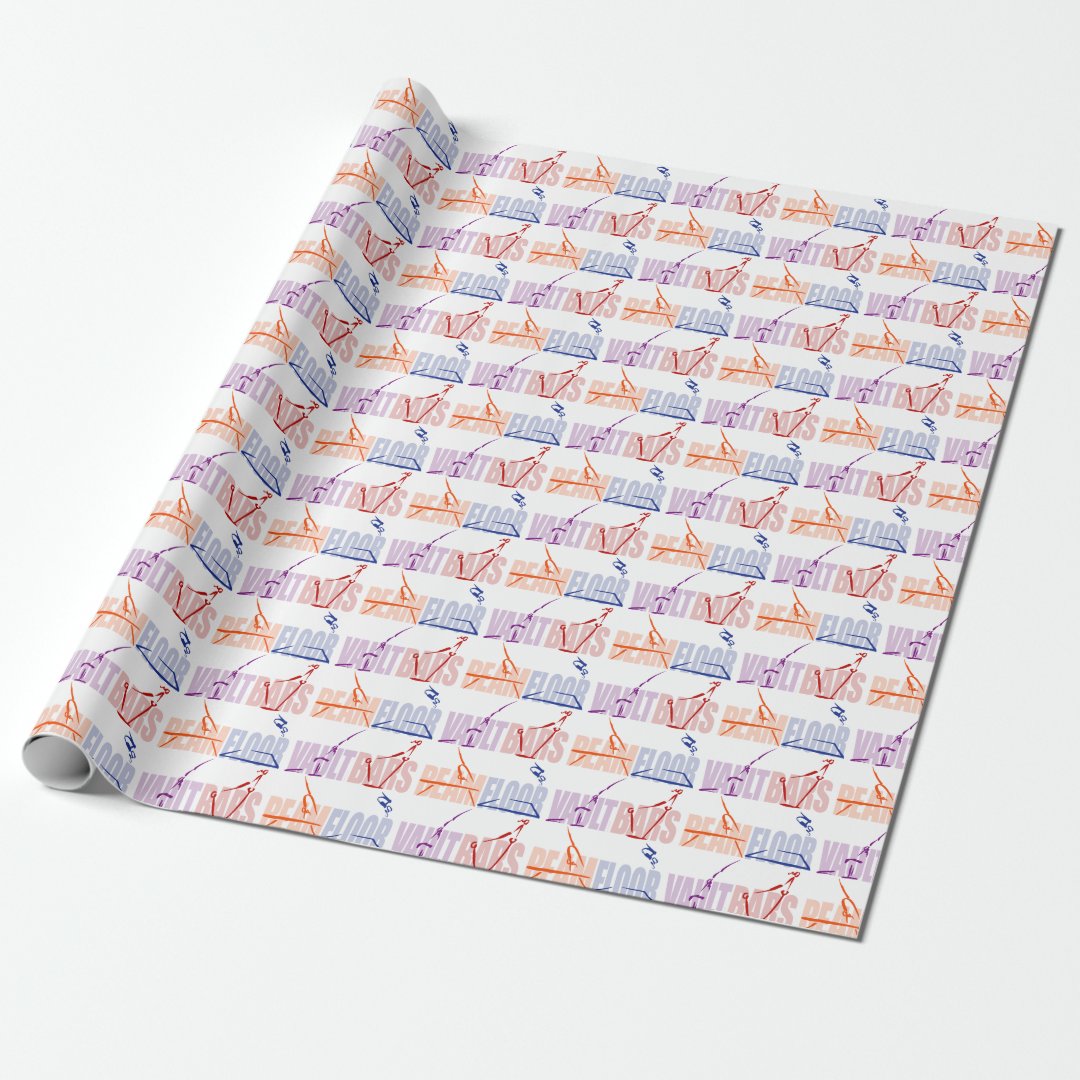 Gymnastics Events Wrapping Paper | Zazzle