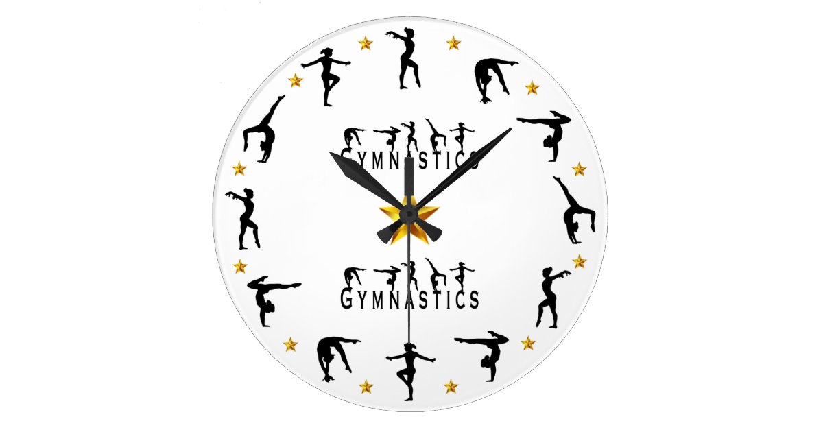 Gymnastics - Female Large Clock | Zazzle.com