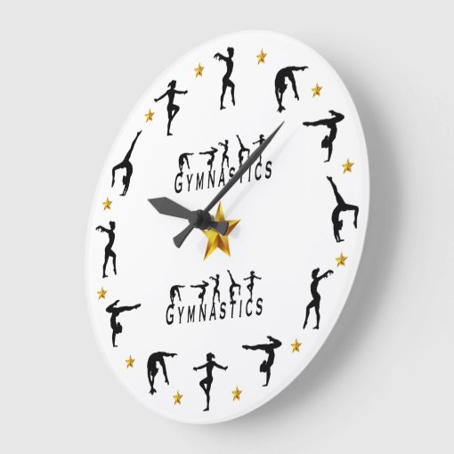 Gymnastics - Female Large Clock | Zazzle