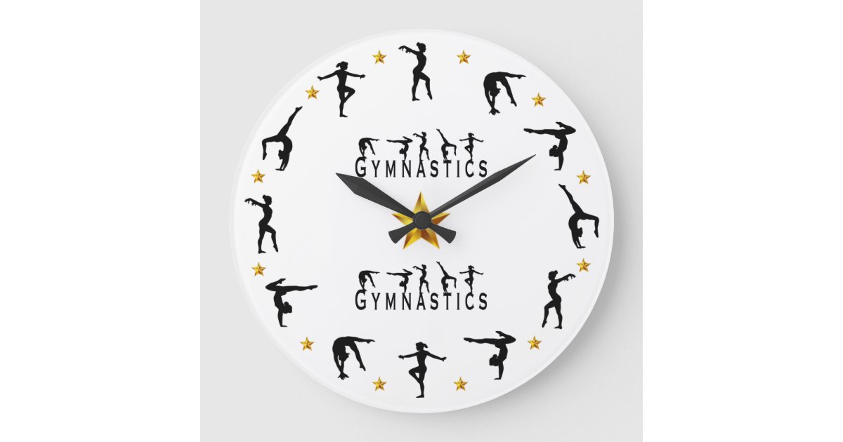 Gymnastics - Female Large Clock | Zazzle