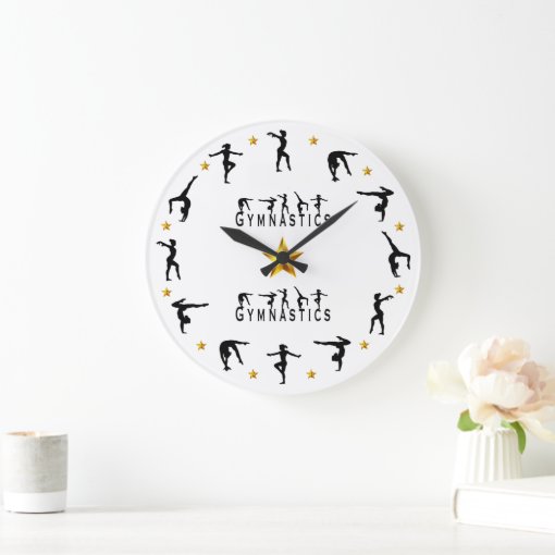 Gymnastics - Female Large Clock | Zazzle