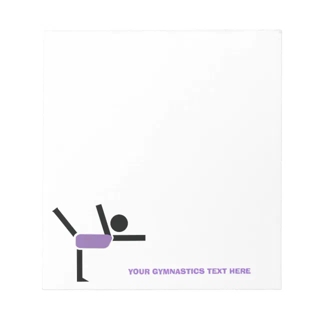 Gymnastics gifts, gymnastics performer custom notepad | Zazzle