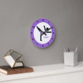 Gymnastics gifts, gymnastics performer custom round clock | Zazzle