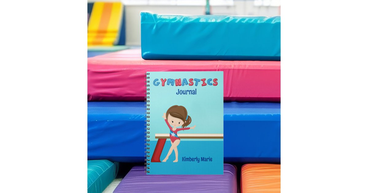 Gymnastics Girl Cute Personalized Gymnast Notebook | Zazzle