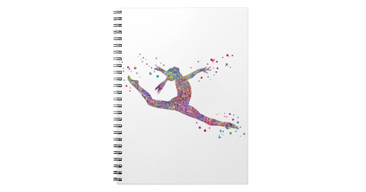 Gymnastics girl notebook | Zazzle
