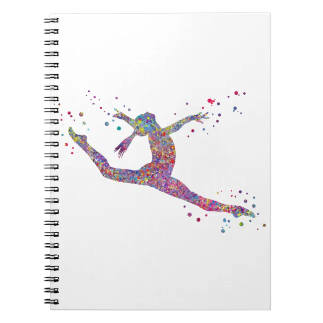 Gymnastics girl notebook | Zazzle