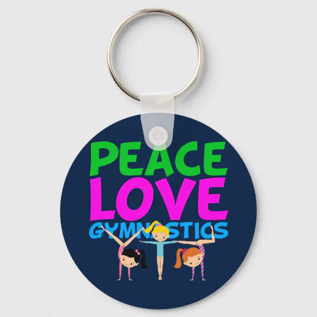 Gymnastics Girls Keychain | Zazzle
