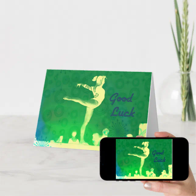 Gymnastics Good Luck Card | Zazzle