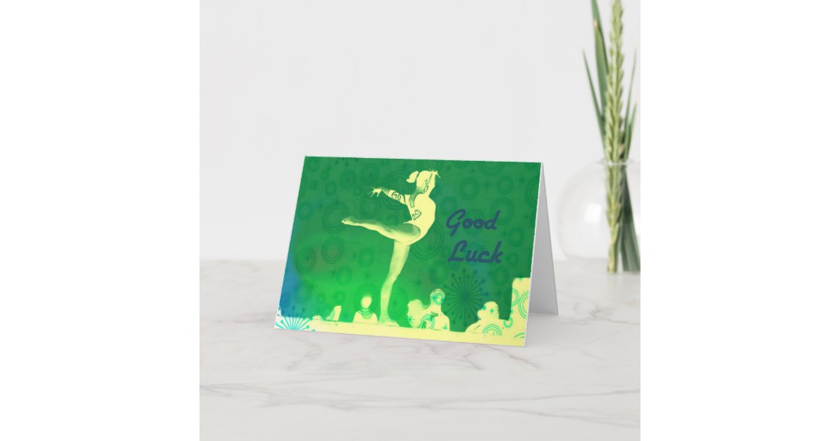 Gymnastics Good Luck Card | Zazzle