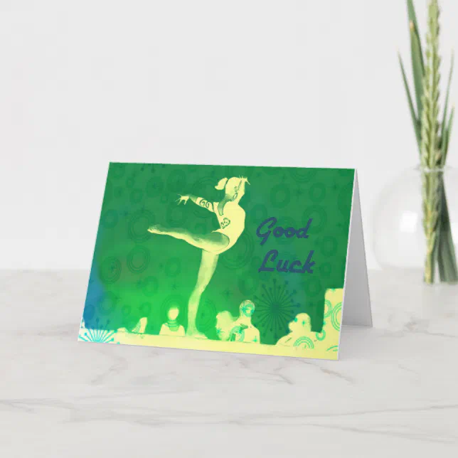 Gymnastics Good Luck Card | Zazzle
