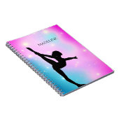 Gymnastics Gradient w/ Name of Gymnast Notebook | Zazzle