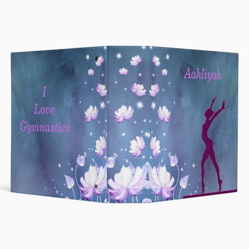 Gymnastics "I Love Gymnastics" Balance Beam School 3 Ring Binder | Zazzle