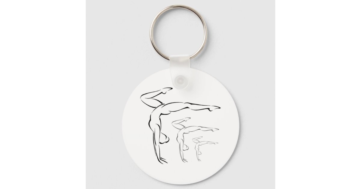 Gymnastics Keychain | Zazzle