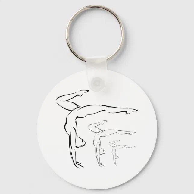 Gymnastics Keychain | Zazzle