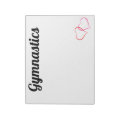 Gymnastics Notepad with Hearts | Zazzle