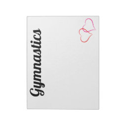 Gymnastics Notepad with Hearts | Zazzle