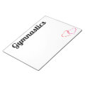Gymnastics Notepad with Hearts | Zazzle