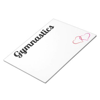 Gymnastics Notepad with Hearts | Zazzle