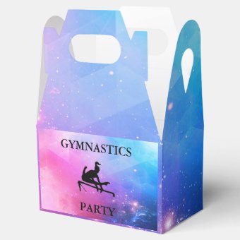 GYMNASTICS PARTY FAVOR GABLE BOXES | Zazzle