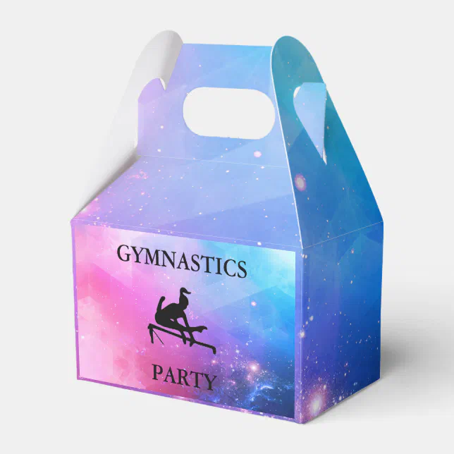GYMNASTICS PARTY FAVOR GABLE BOXES | Zazzle