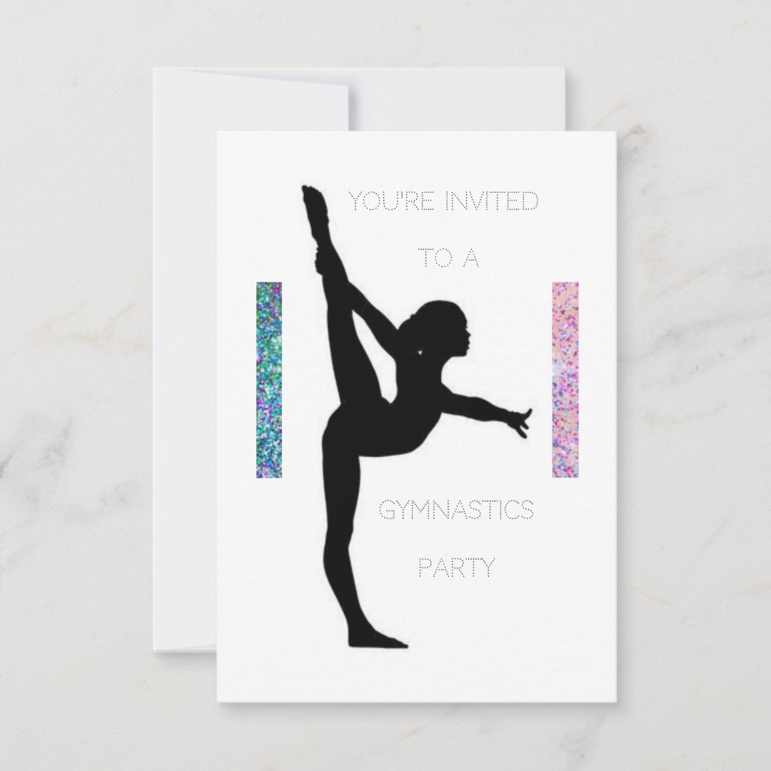 Gymnastics Party Invitation Zazzle