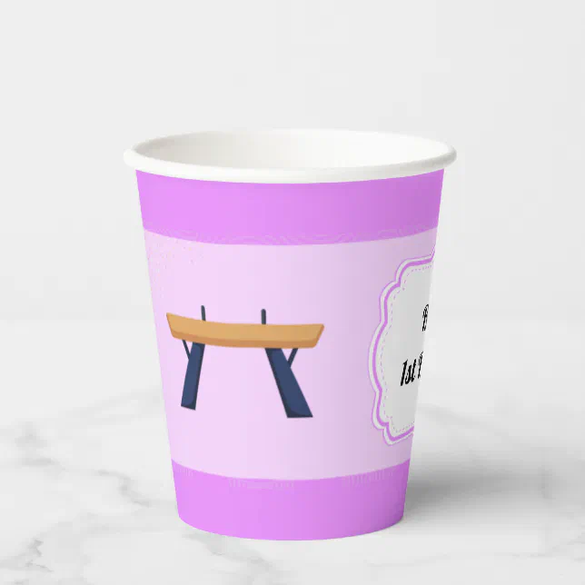 Gymnastics Party Paper Cups | Zazzle