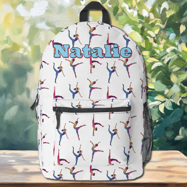 Gymnastics Pattern | Dance Girl Custom Backpack | Zazzle