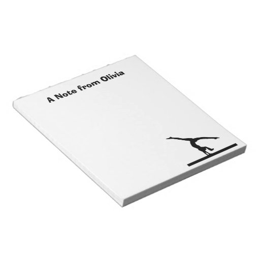 "Gymnastics" Personalized Notepad | Zazzle