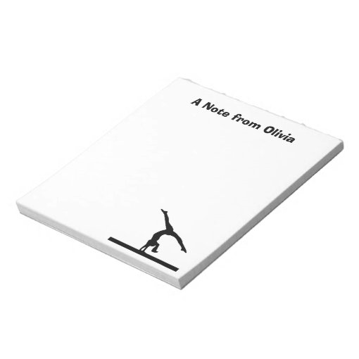 "Gymnastics" Personalized Notepad | Zazzle