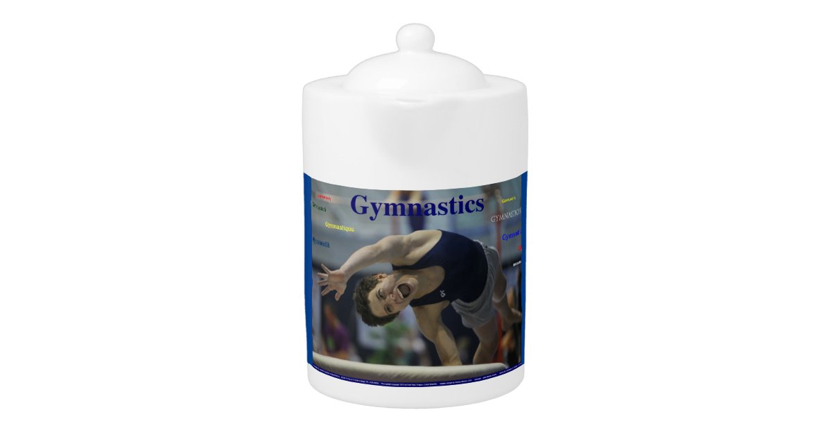 GYMNASTICS poster tea pot, the vault Teapot | Zazzle