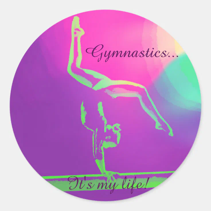 Gymnastics stickers | Zazzle