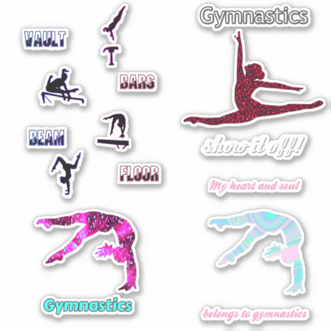 Gymnastics Stickers for Girls | Zazzle