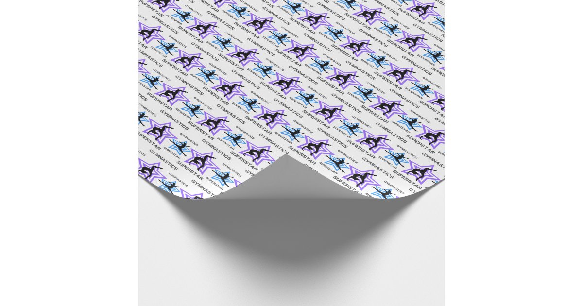 Gymnastics Superstar Wrapping Paper | Zazzle