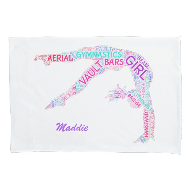 Gymnastics Word Art Fabric | Zazzle.com