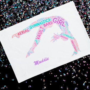Gymnastics Word Art Fabric | Zazzle